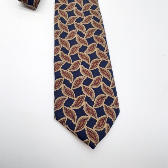 Vintage | Accessories | Bert Pulitzer Necktie 0 Silk Navy Blue Paisley ...